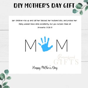 Christian Mothers Day Gift From Child | DIY Mothers Day Gift Handprint ...