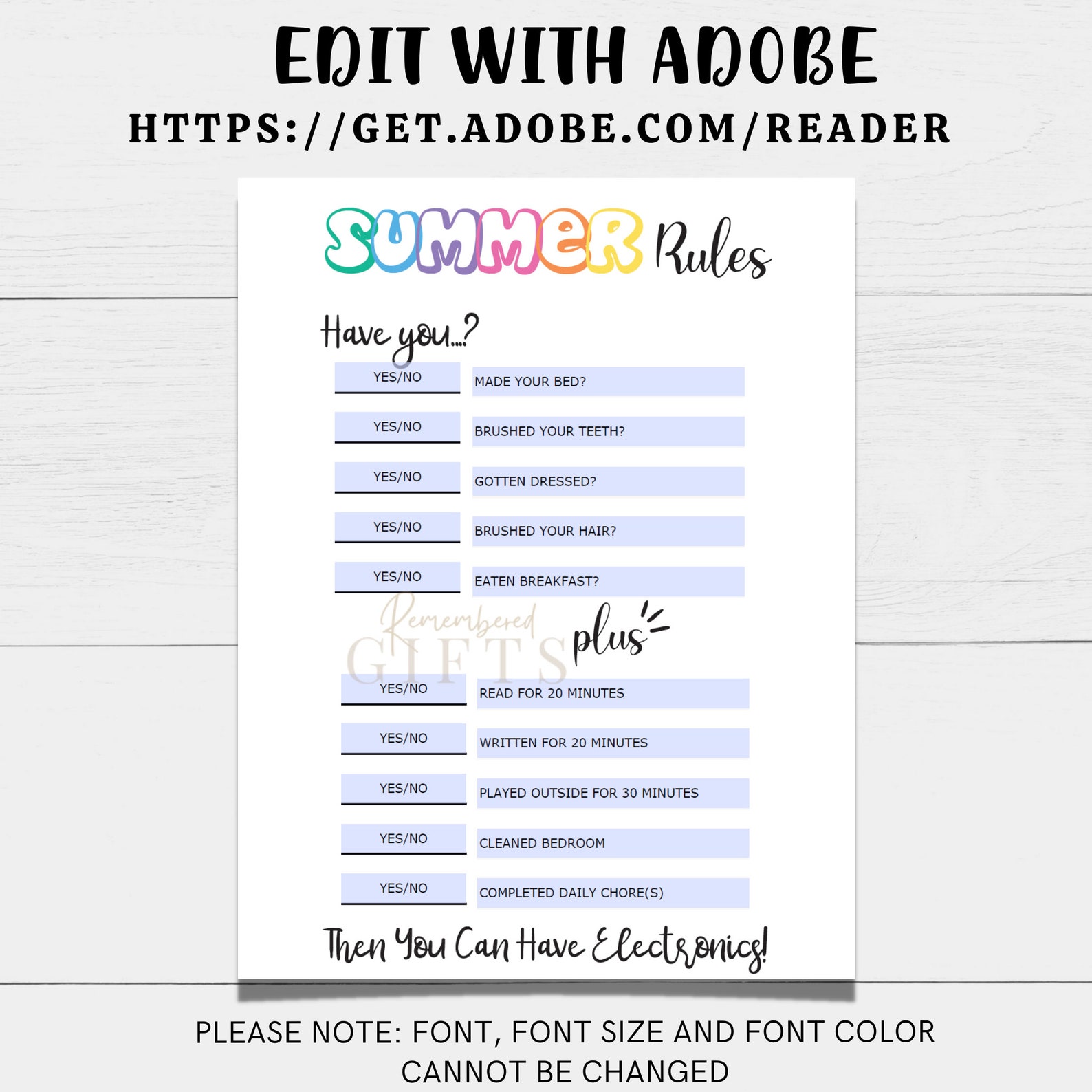 Printable Editable Summer Planner Bundle Summer Checklist - Etsy