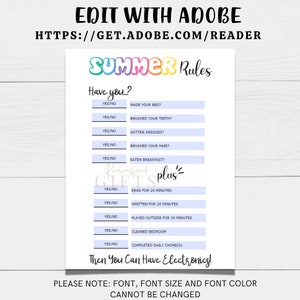 Printable Editable Summer Planner Bundle | Summer Checklist | Summer ...