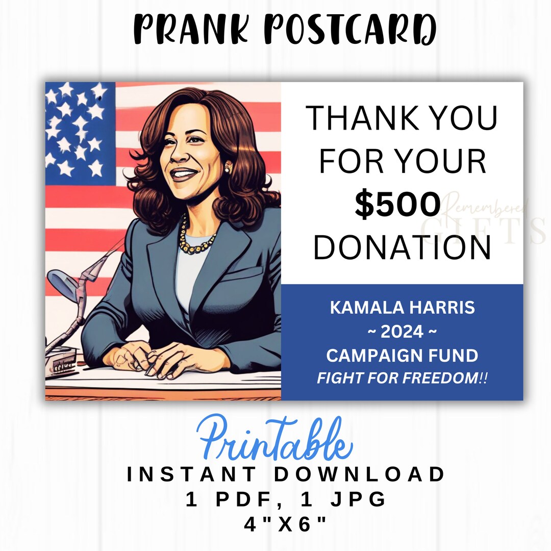 Elect KAMALA HARRIS Postcard 2024 Kamala Harris Campaign Prank Postcard ...
