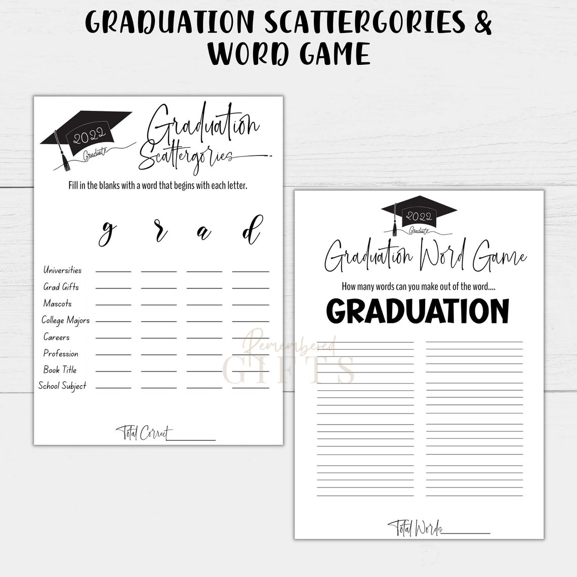 Graduation Party Games Bundle Graduation Party Games - Etsy