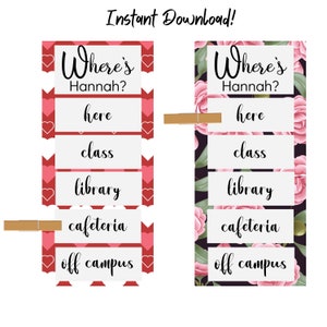 Where Am I | Dorm Décor | Classroom Décor | 8 Editable Door Signs ...