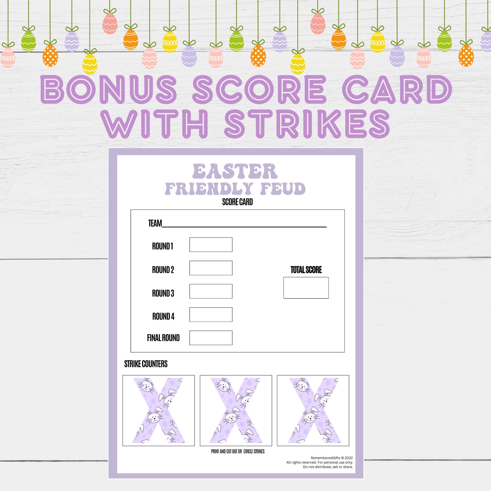 Easter Friendly Feud Game: Printable Family Party (PDF) - Etsy