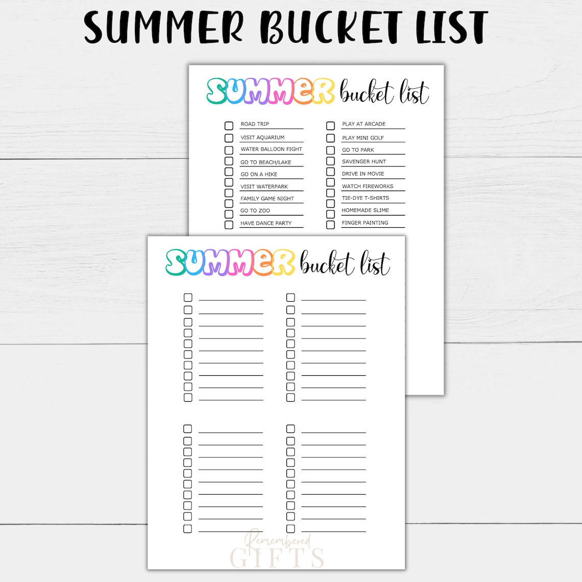 Printable Editable Summer Planner Bundle Summer Checklist - Etsy
