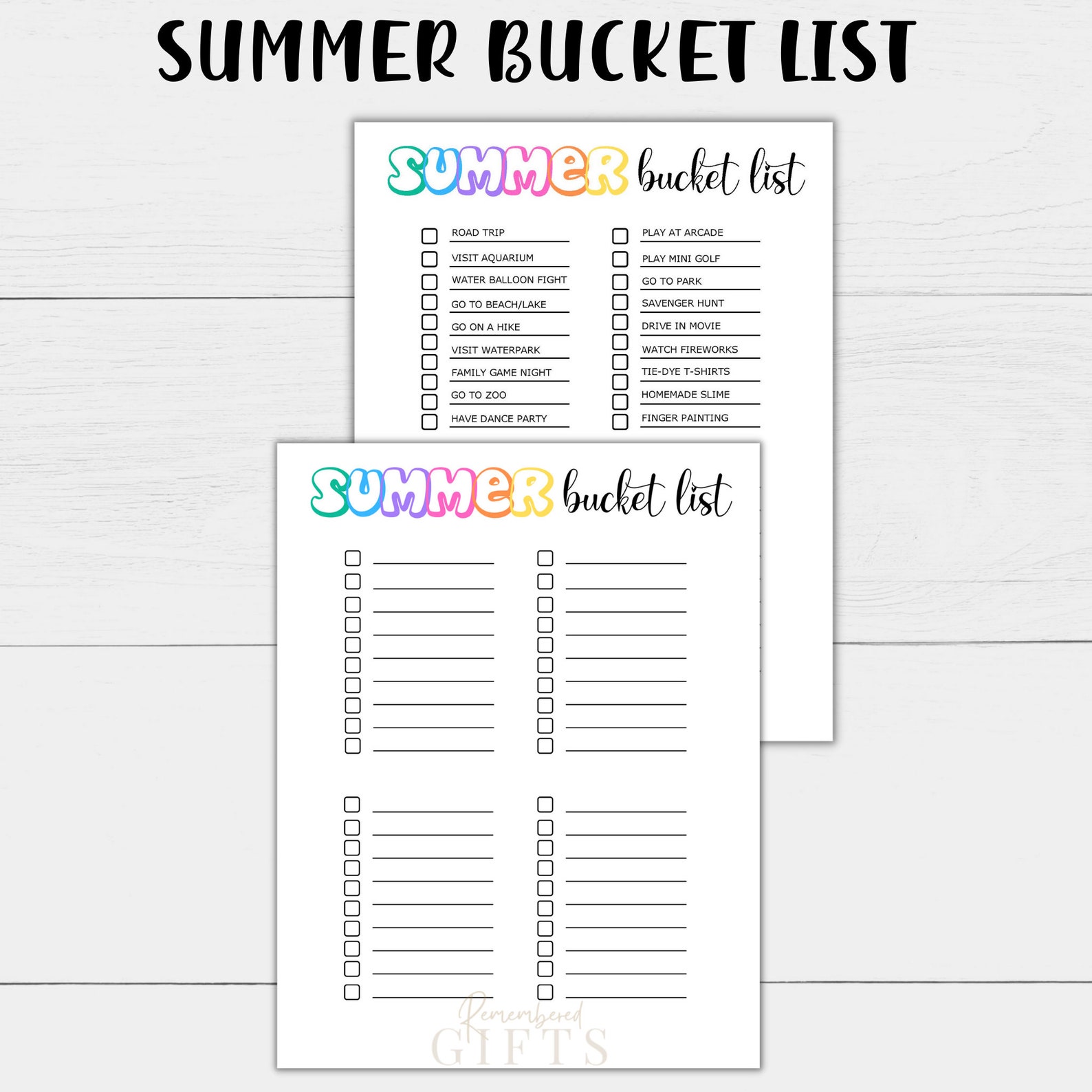 Printable Editable Summer Planner Bundle Summer Checklist - Etsy