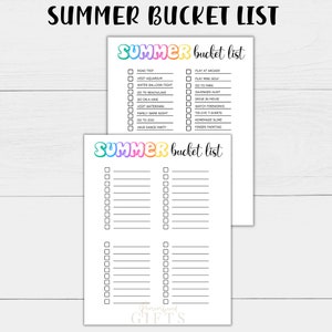 Printable Editable Summer Planner Bundle | Summer Checklist | Summer ...