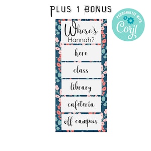 Where Am I | Dorm Décor | Classroom Décor | 8 Editable Door Signs ...