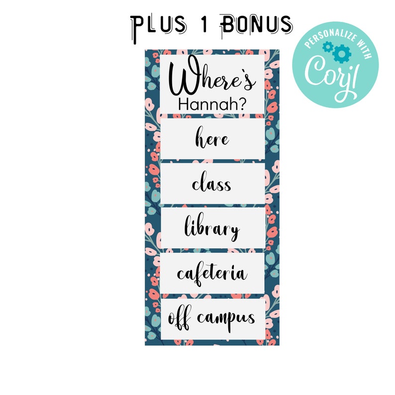 Where Am I Dorm Décor Classroom Décor 8 Editable Door Signs Instant ...