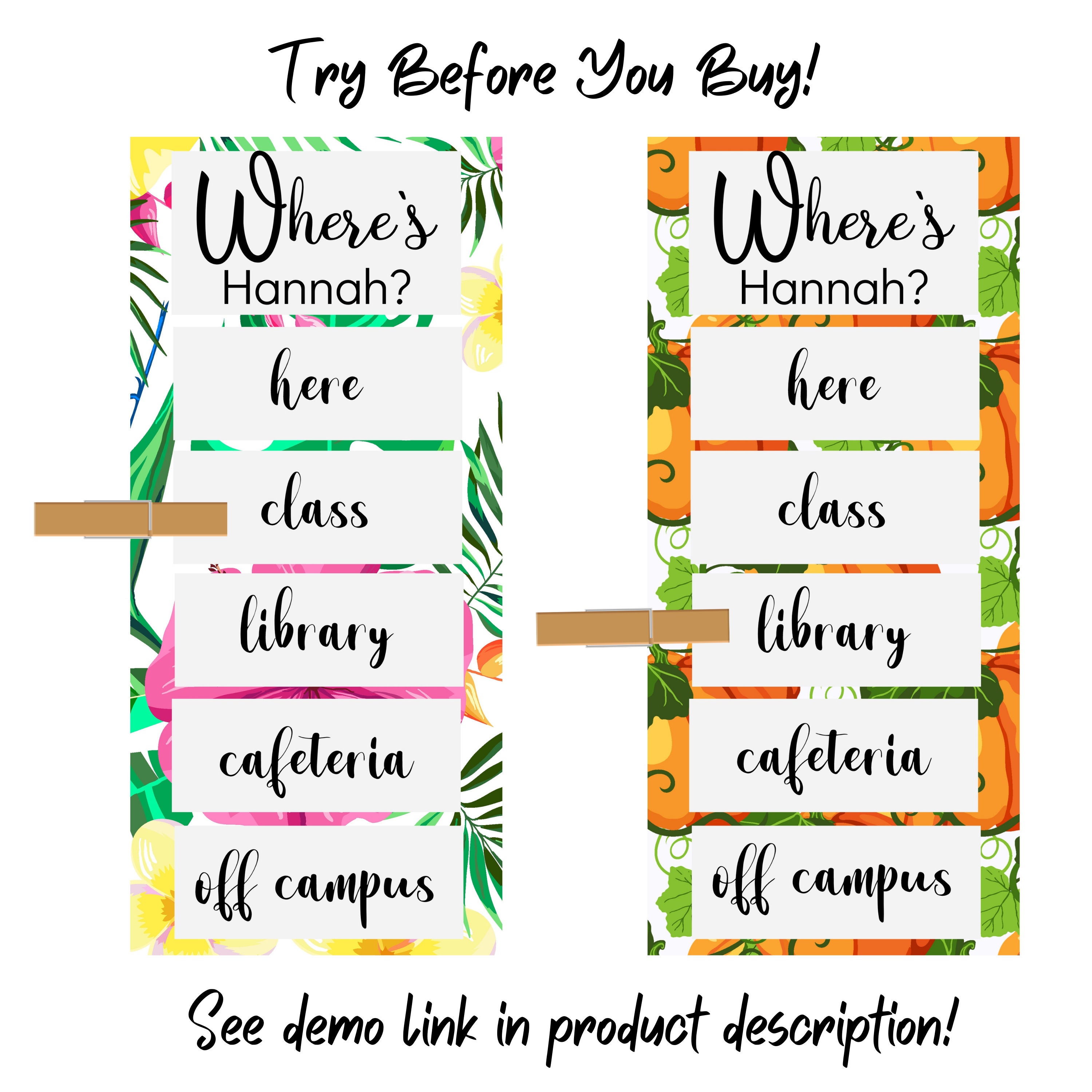 Where Am I | Dorm Décor | Classroom Décor | 8 Editable Door Signs ...