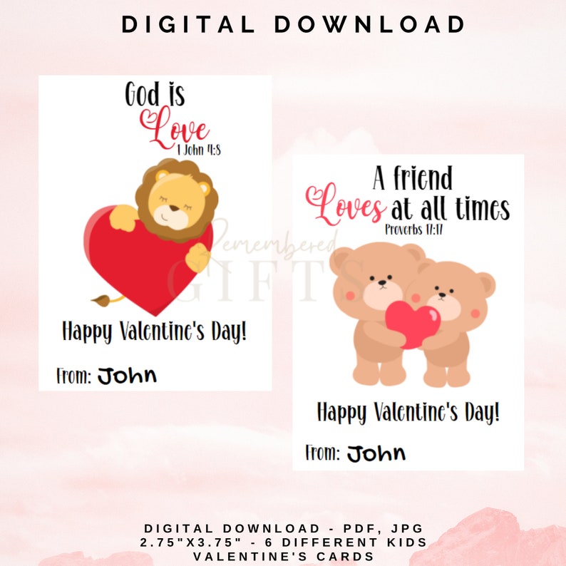 BIBLE VERSE VALENTINES Valentines Card Bible Scripture - Etsy