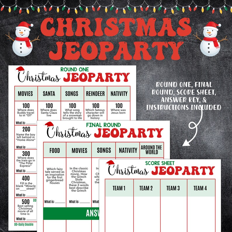 Christmas Game Bundle | Christmas Jeoparty | Friendly Feud Trivia ...