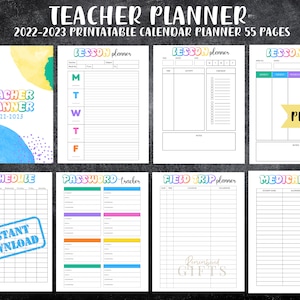 Teacher Planner Printable Lesson Planner 2022-2023 Printable Teacher ...