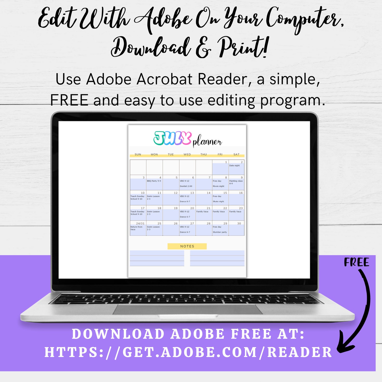 Printable Editable Summer Planner Bundle Summer Checklist - Etsy