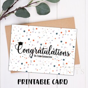 GRADUATION CARD Printable Graduation Card Congratulations Graduation ...