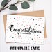GRADUATION CARD Printable Graduation Card Congratulations Graduation ...