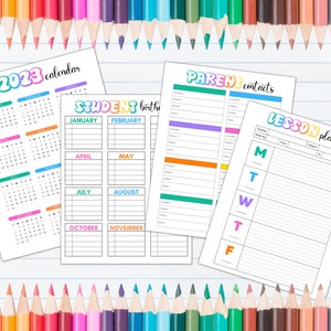 Teacher Planner Printable Lesson Planner 2022-2023 Printable Teacher ...