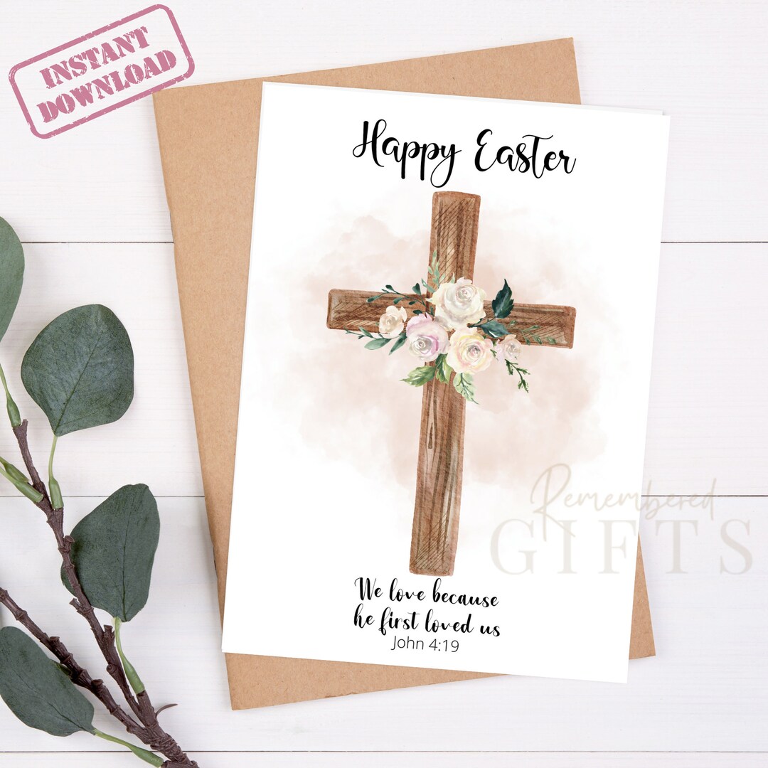 EASTER CARD | CHRISTIAN Easter Card | Printable Easter Card | 5"x7 ...