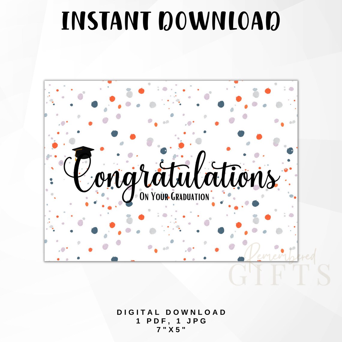 GRADUATION CARD Printable Graduation Card Congratulations Graduation ...