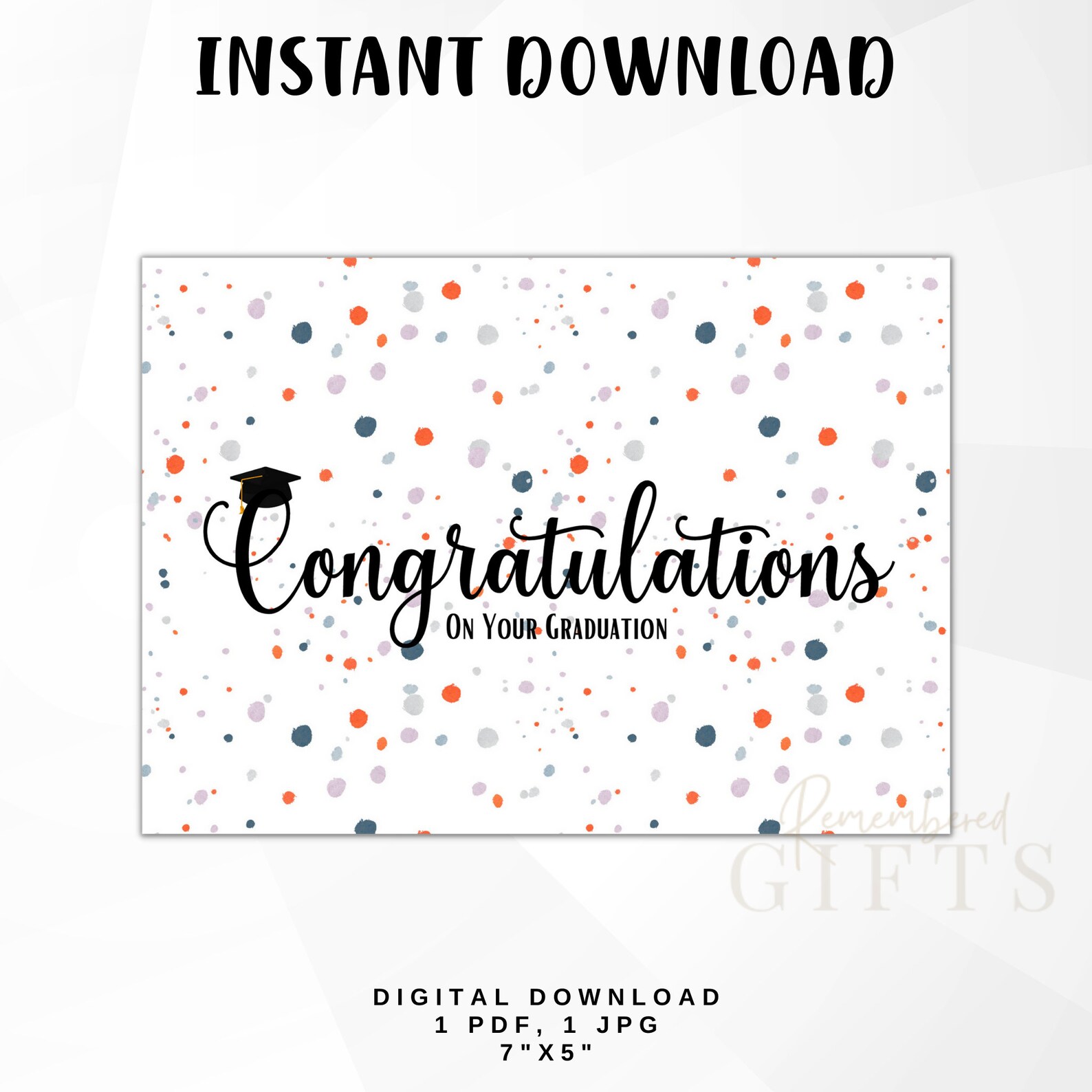 GRADUATION CARD Printable Graduation Card Congratulations Graduation ...