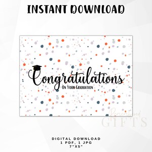 GRADUATION CARD Printable Graduation Card Congratulations Graduation ...