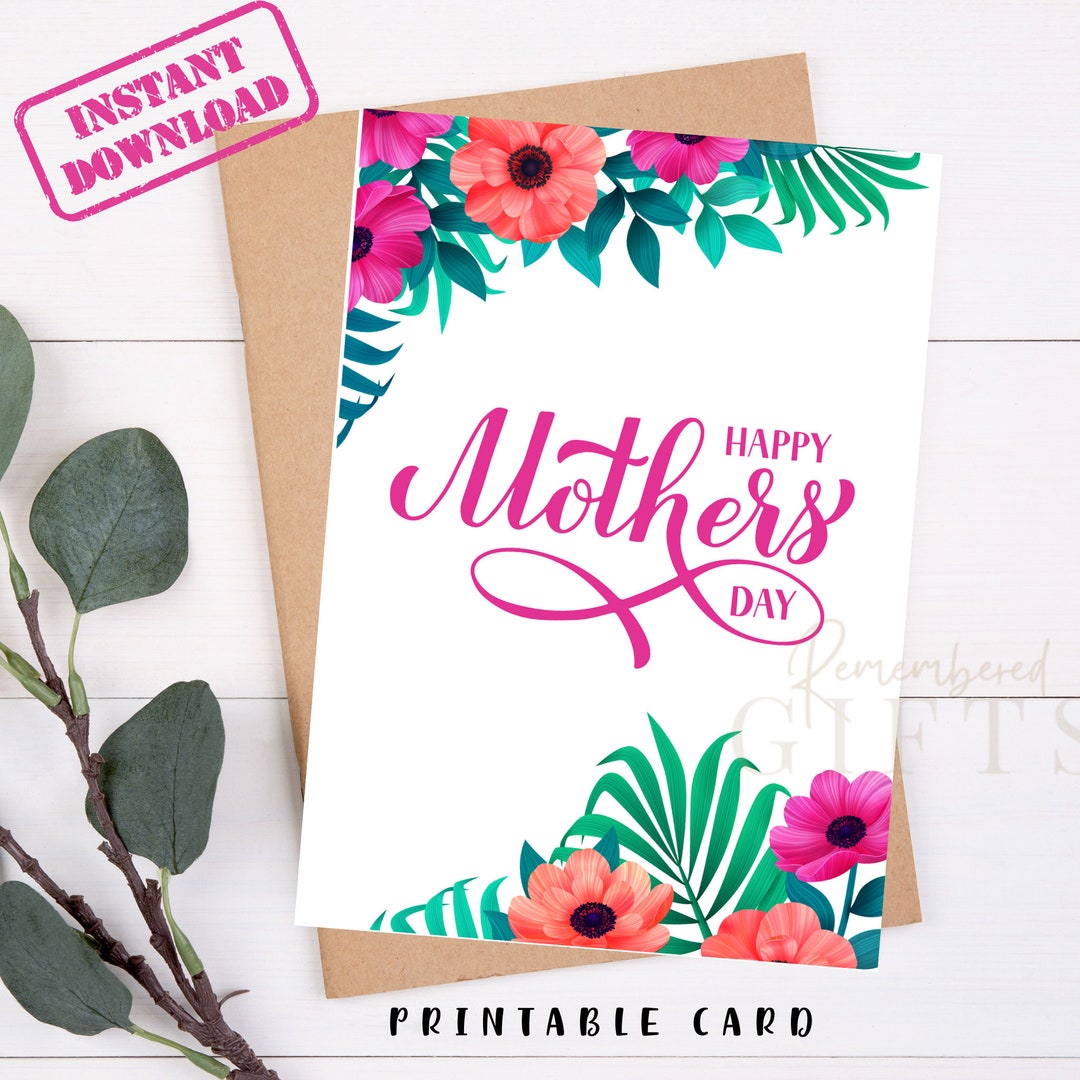 MUTTERTAG Druckbare Happy Mother's Day Karte Druckbare - Etsy.de