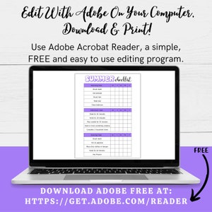 Printable Editable Summer Checklist | Summer Checklist | Summer Routine ...