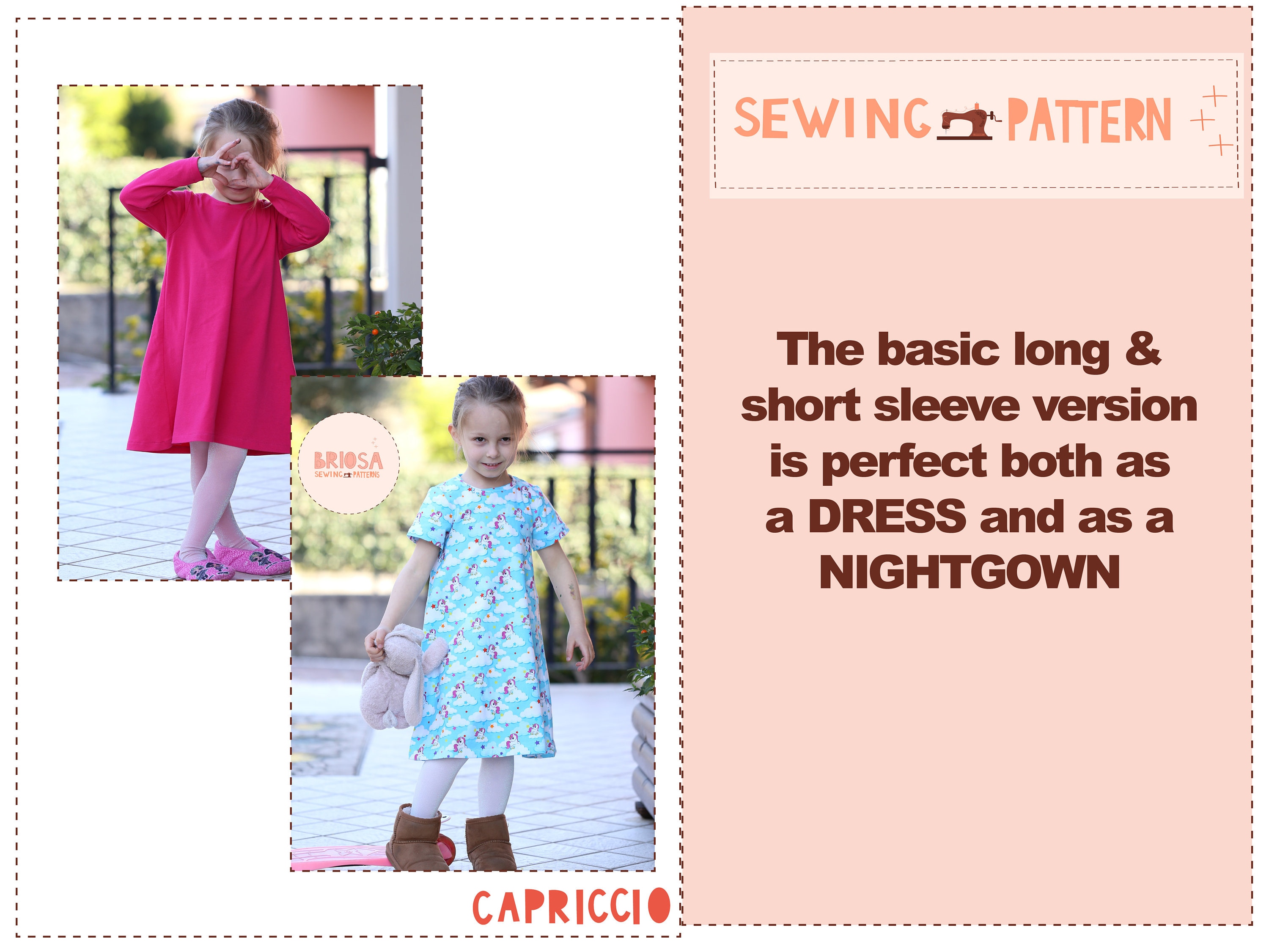 Simple A Line Dress Pattern For Girls And Toddlers, Jersey Dress Sewing
