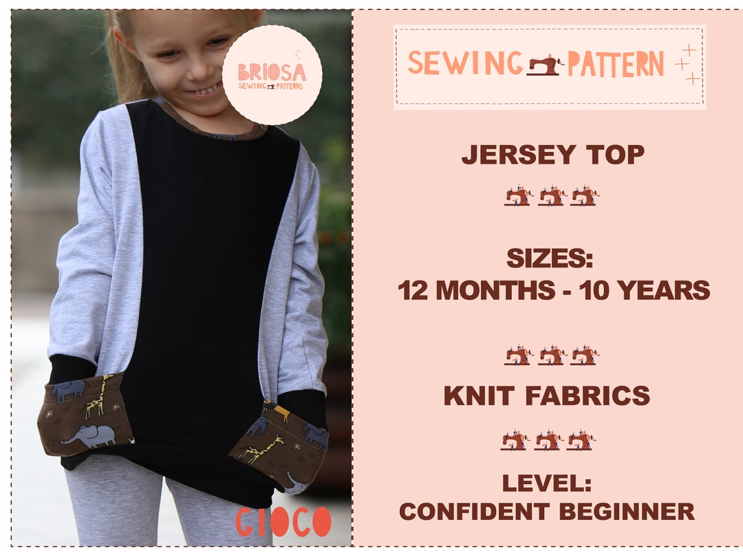 Easy Kids and Toddler Sweatshirt Pattern With Pockets, Color Block Top ...