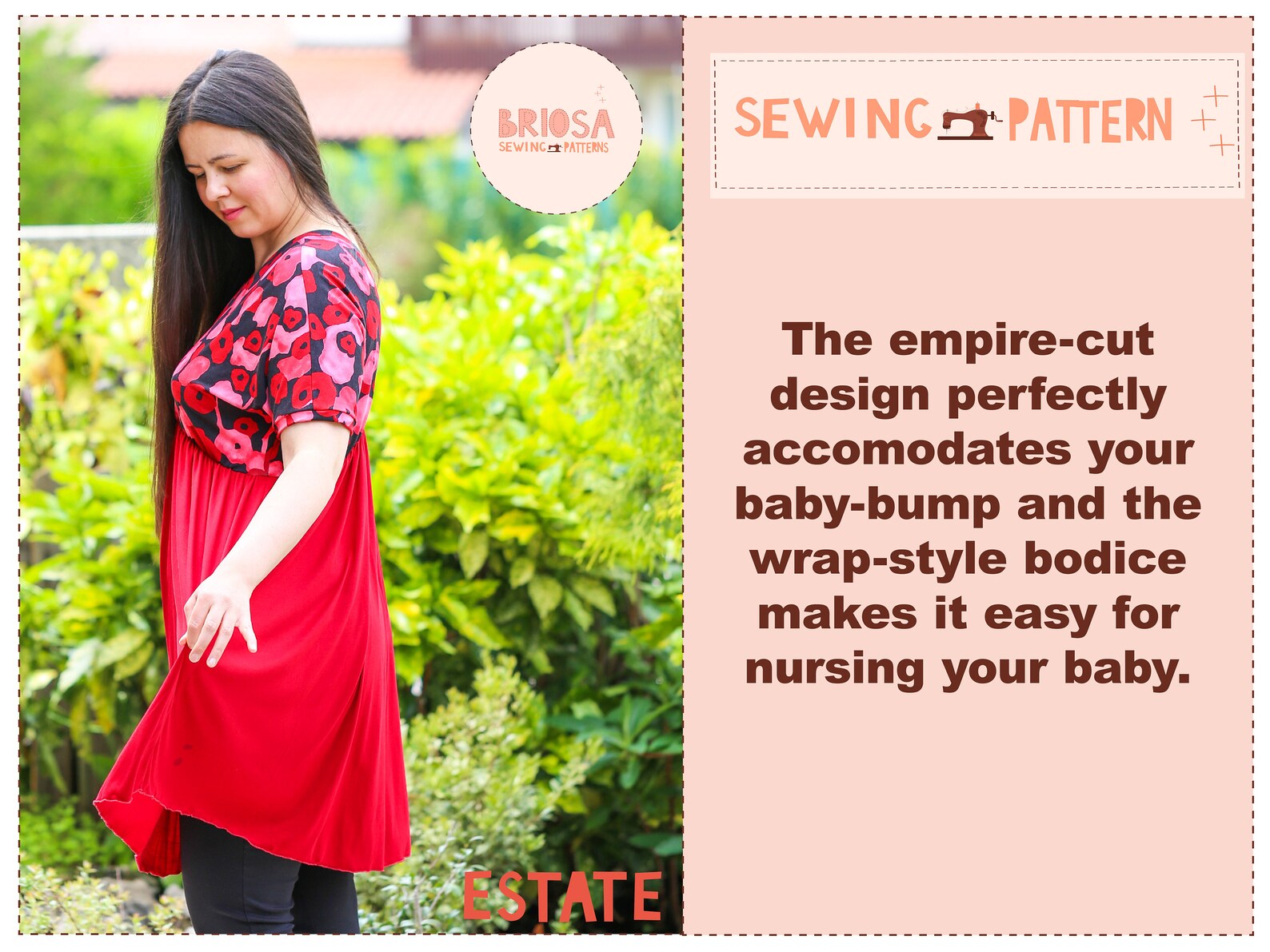 Nursing Sewing Pattern Breastfeeding Dress Pattern - Etsy