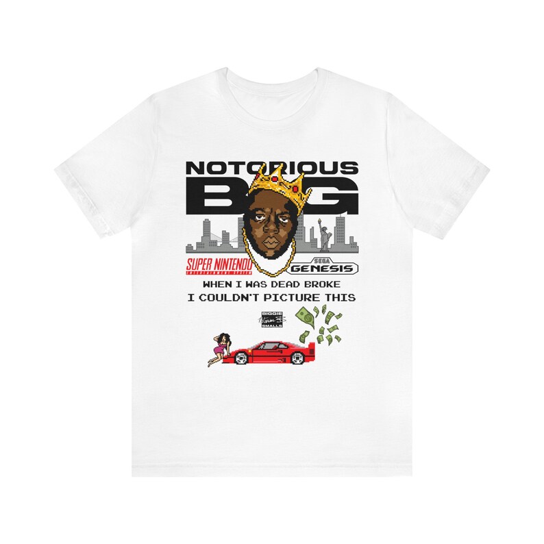 Biggie Smalls Shirt Notorious Big T-shirt East Coast Rapper T Shirt ...