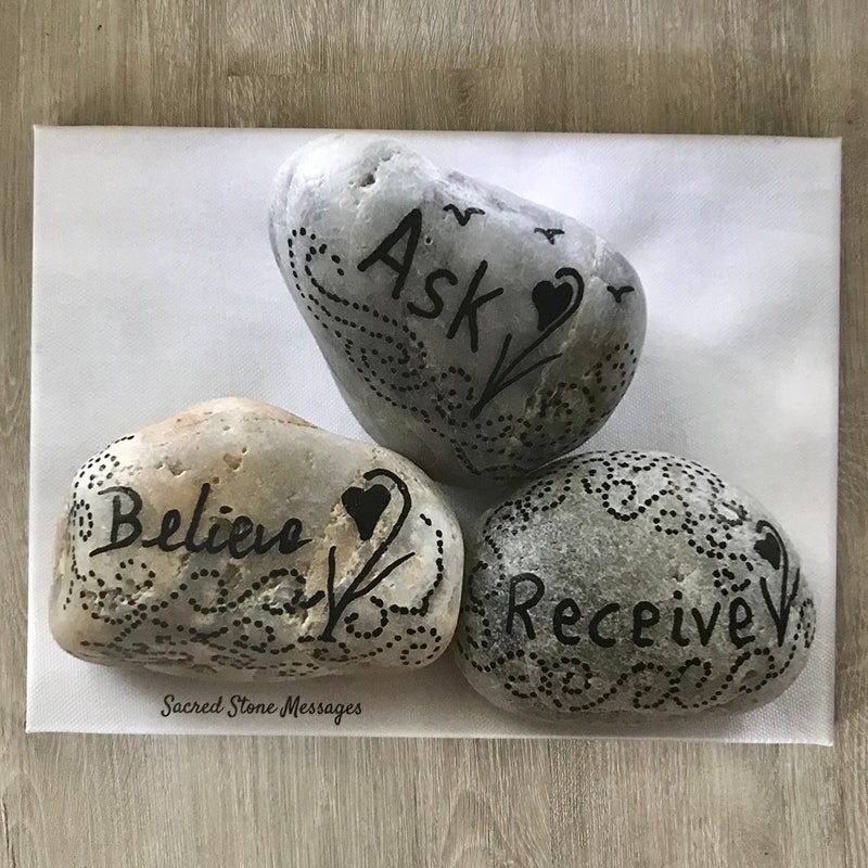 Painted Rock Believe - Etsy