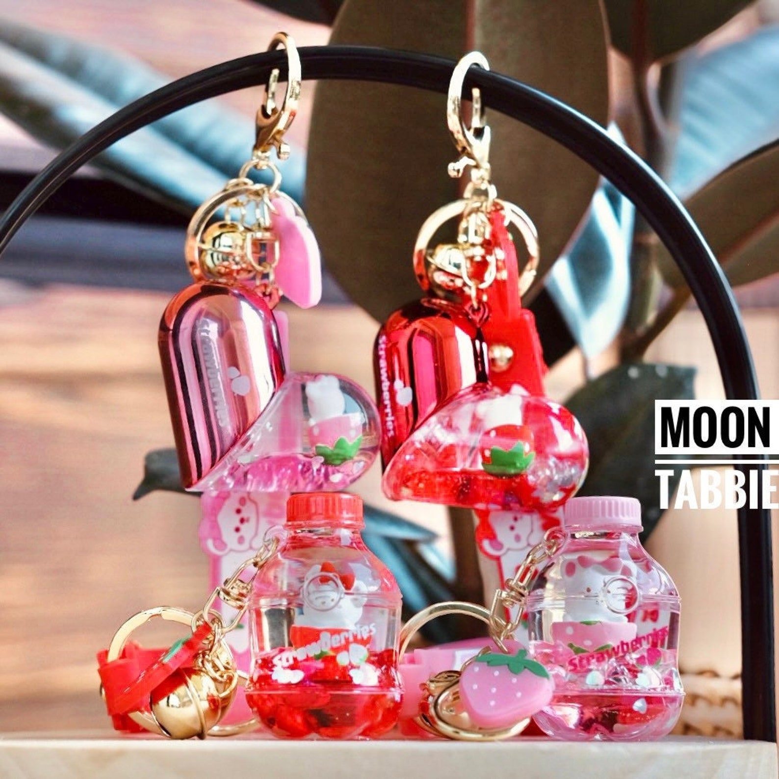 Heart Liquid Keychain, Boba Keychain, Quicksand Keychain, Kawaii ...