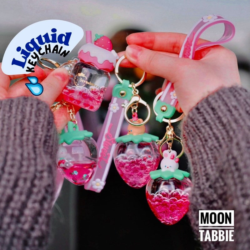 Liquid Keychain - Etsy