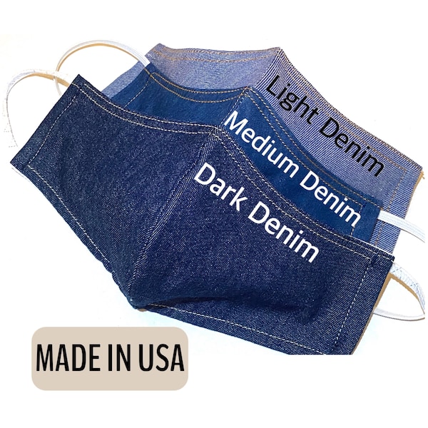 Denim Face Mask - Etsy