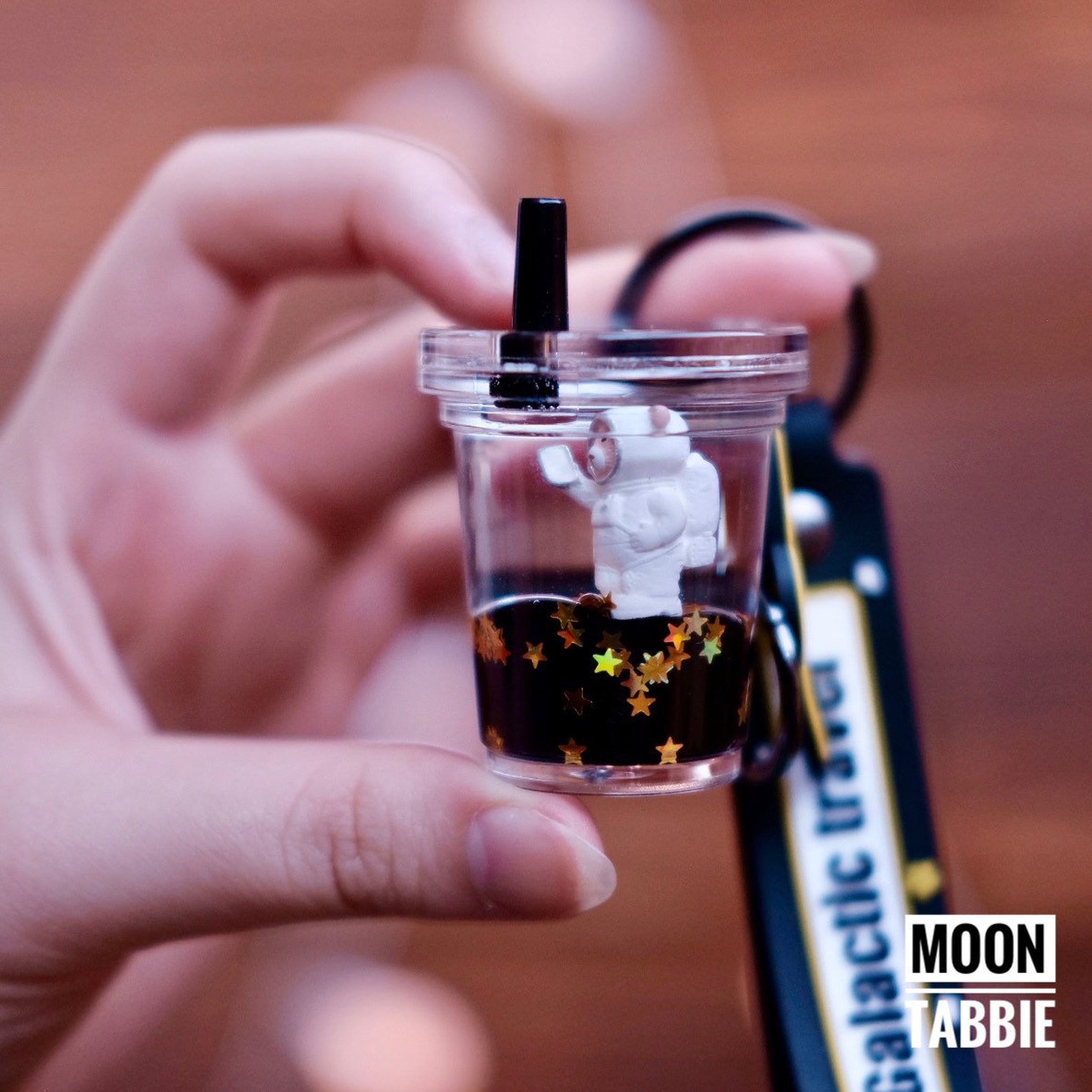 Astronaut Liquid Keychain Boba Keychain Quicksand Keychain | Etsy