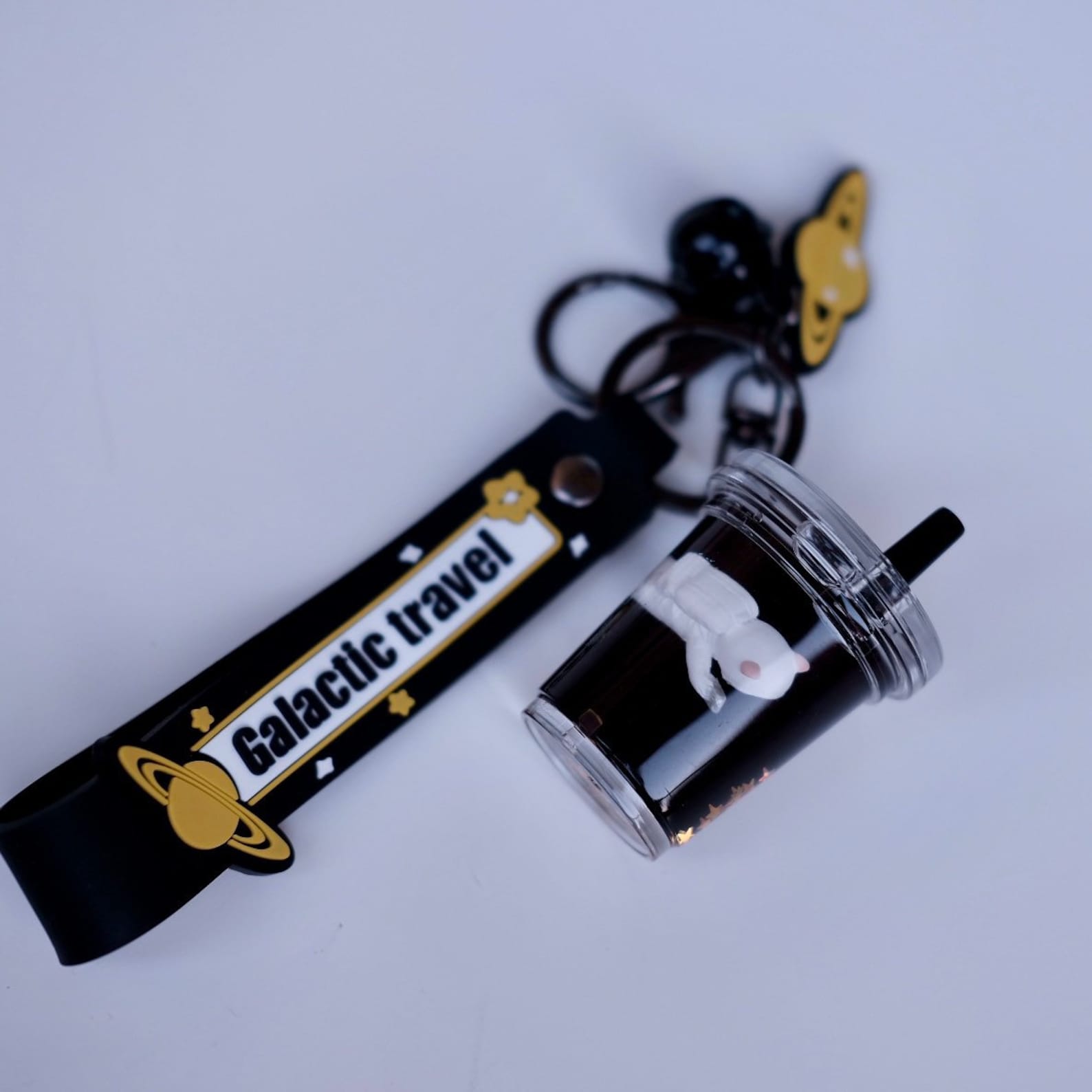 Astronaut Liquid Keychain Boba Keychain Quicksand Keychain | Etsy