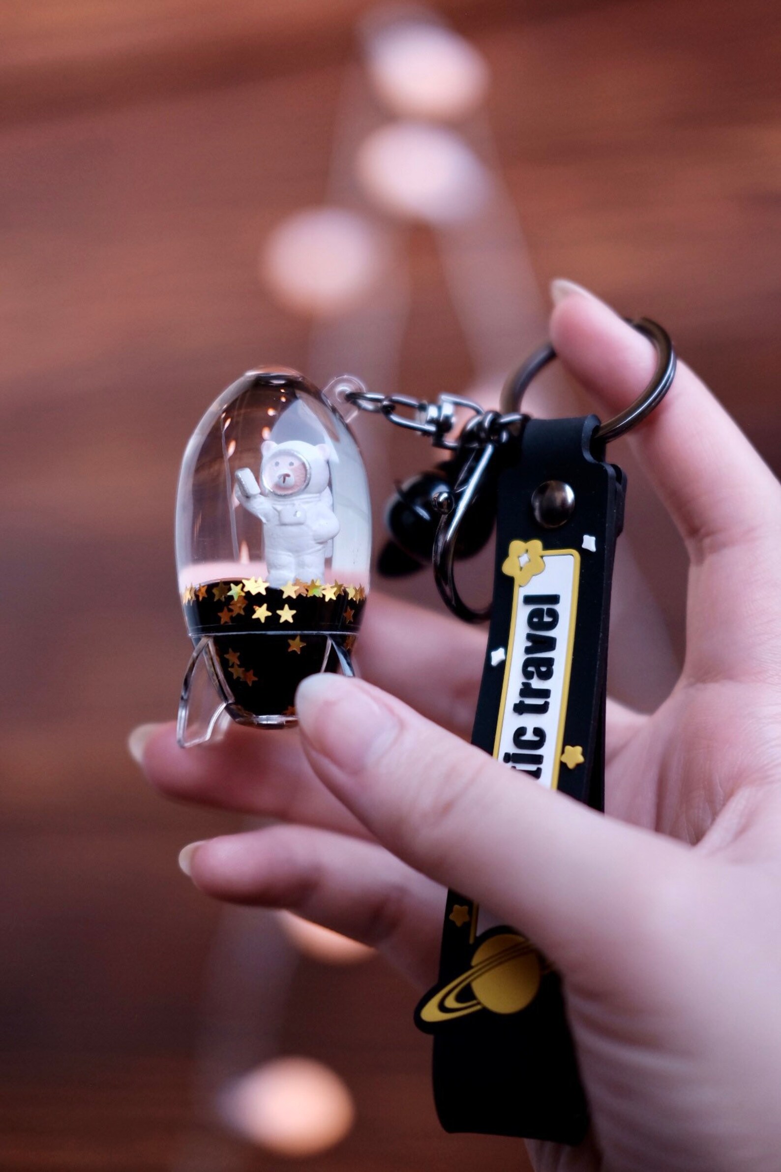 Astronaut Liquid Keychain Boba Keychain Quicksand Keychain - Etsy