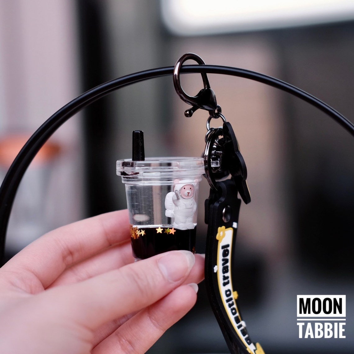 Astronaut Liquid Keychain Boba Keychain Quicksand Keychain | Etsy