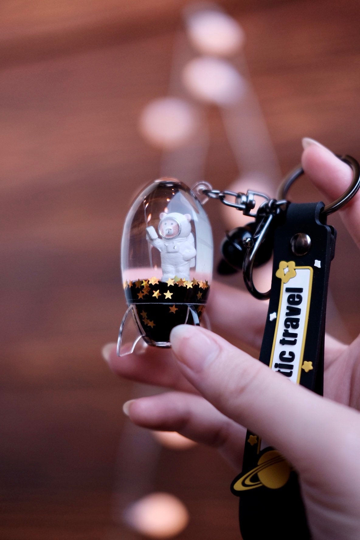 Astronaut Liquid Keychain Boba Keychain Quicksand Keychain - Etsy