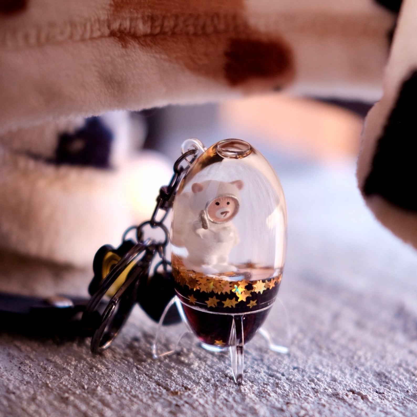 Astronaut Liquid Keychain Boba Keychain Quicksand Keychain - Etsy