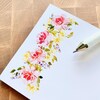 12-month Floral Bouquet Mini Desk Calendar With Wood Stand Hand Painted ...