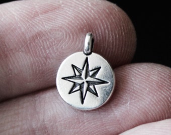 Compass Rose Charm | Etsy