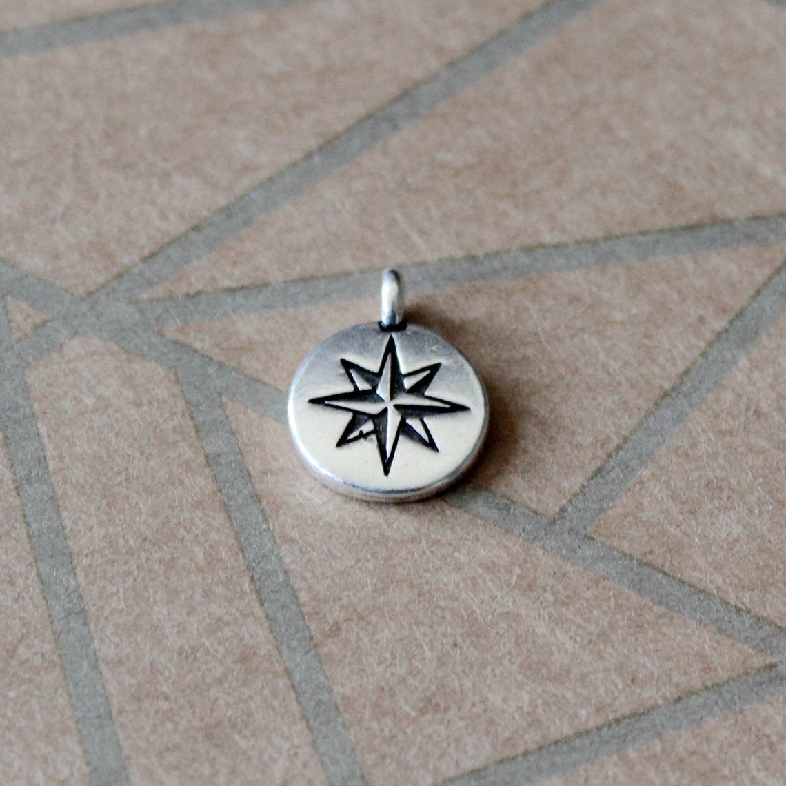 Compass Rose Charm by Tierracast. North Star. - Etsy UK