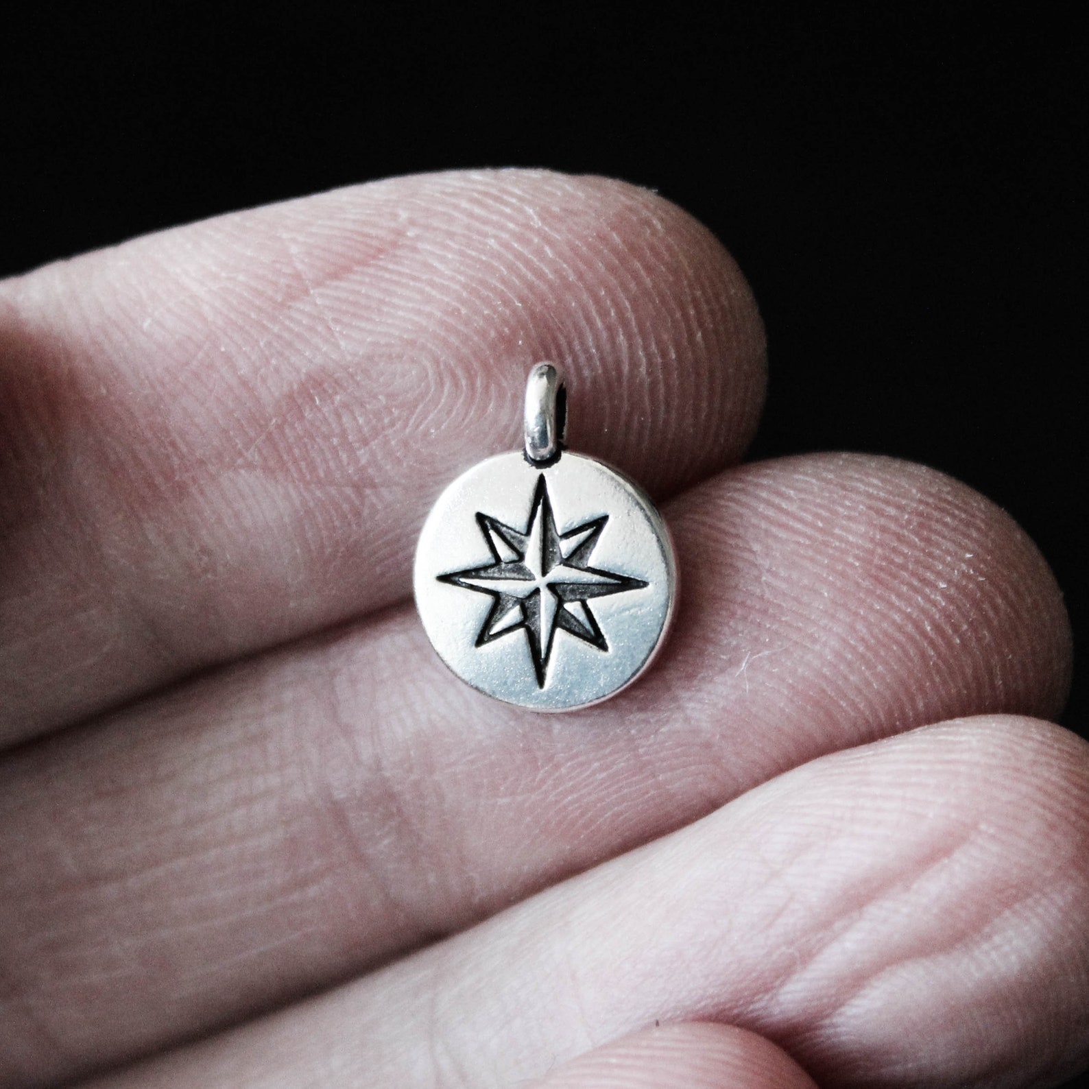 Compass Rose Charm by Tierracast. North Star. - Etsy UK