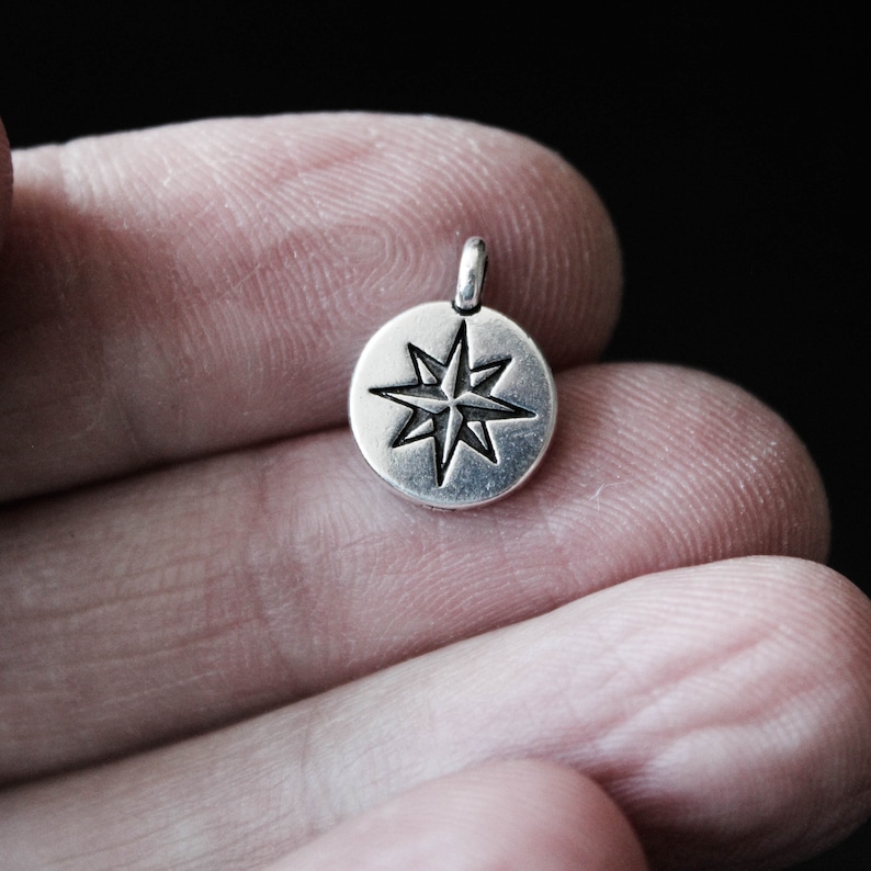 Compass Rose Charm by Tierracast. North Star. - Etsy UK
