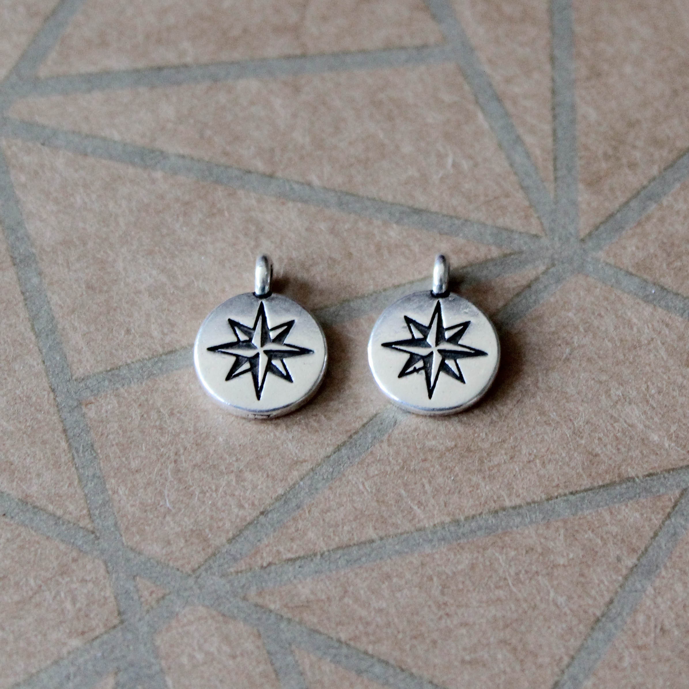 Compass Rose Charm by Tierracast. North Star. - Etsy UK