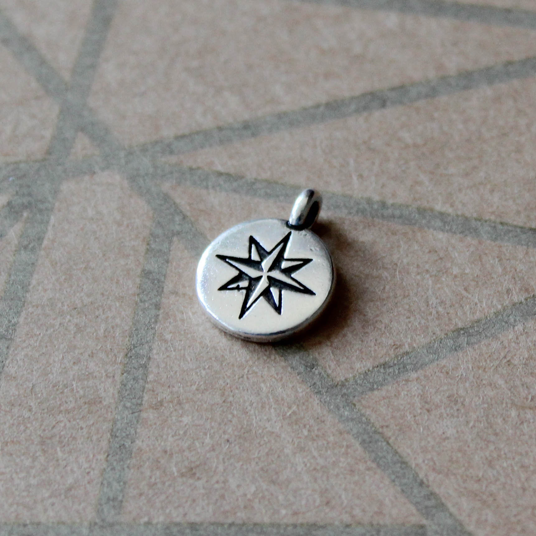 Compass Rose Charm by Tierracast. North Star. - Etsy UK