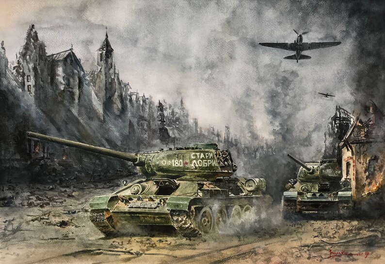 500 Piece Ww2 Tank Puzzle Ww2 Puzzles, Ww2 Painting, Jigsaws for Adults ...