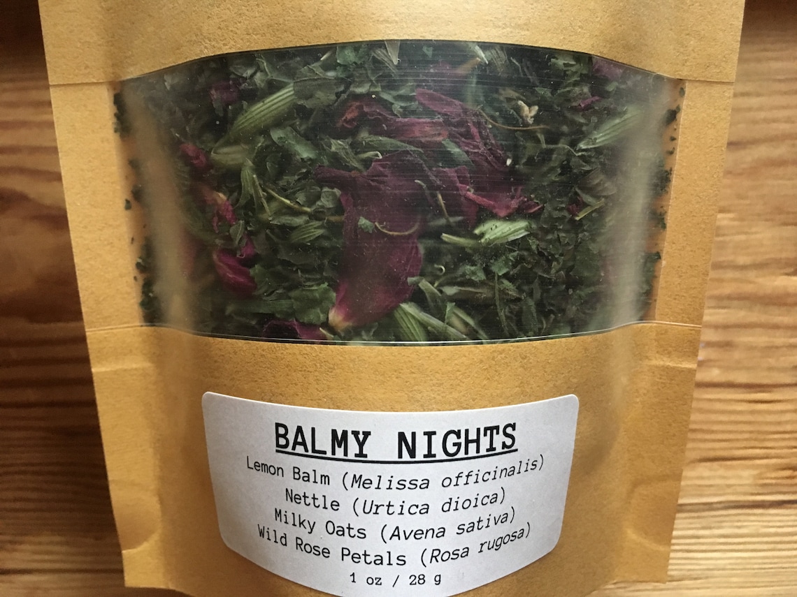 Nettle, Lemon Balm, Wild Rose, Milky Oats Calming Tea Blend - Etsy