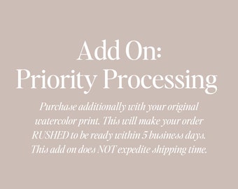 ADD ON Priority Processing - Etsy
